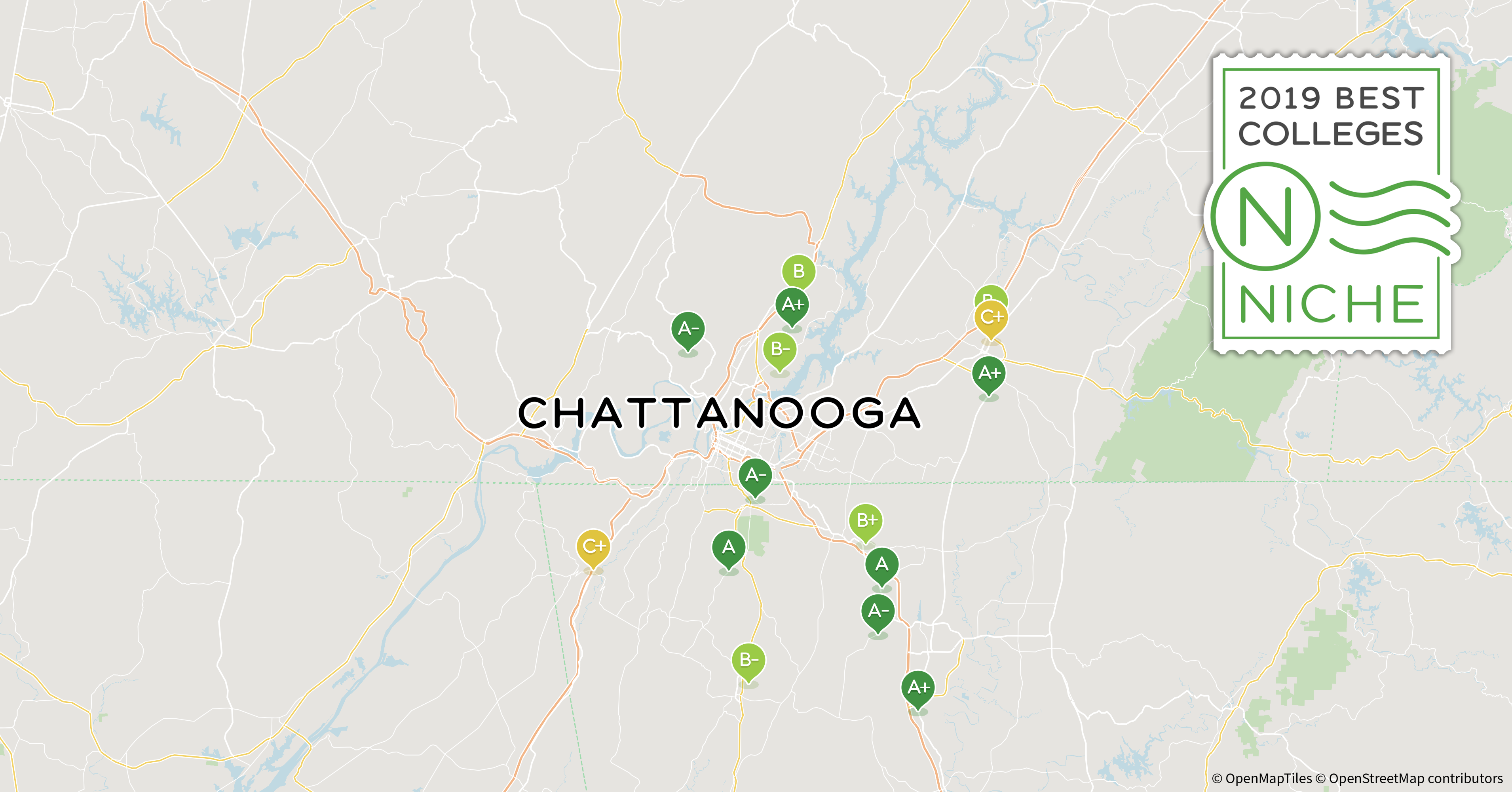 Greater Chattanooga Area Map
