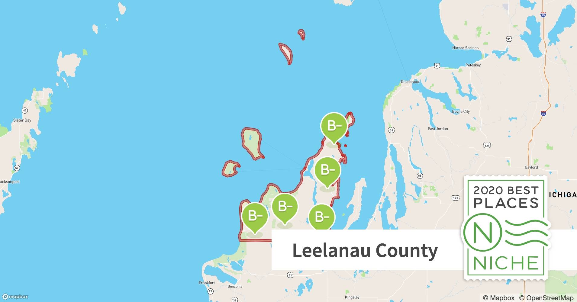 Leelanau County Lake Map Leelanau Mappery