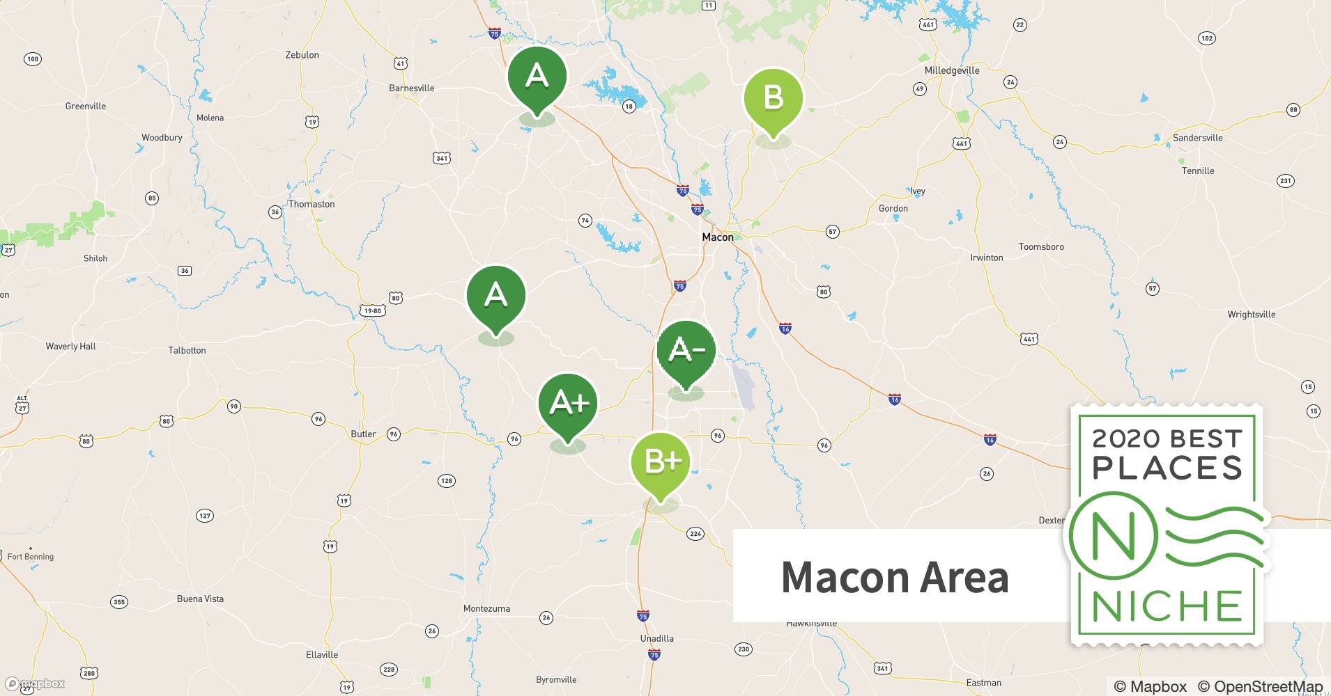 2020 Best Macon Area Suburbs to Buy a House - Niche