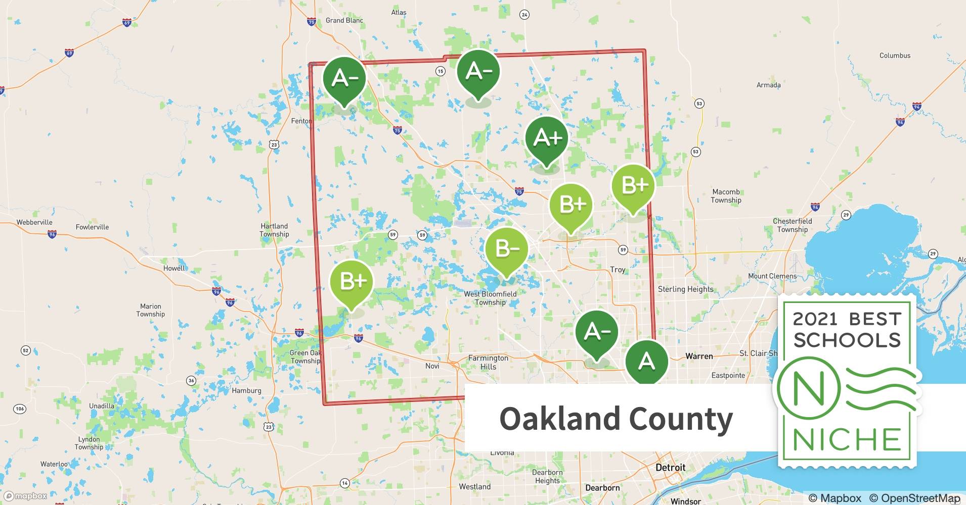 Cities In Oakland County Michigan Map - Map