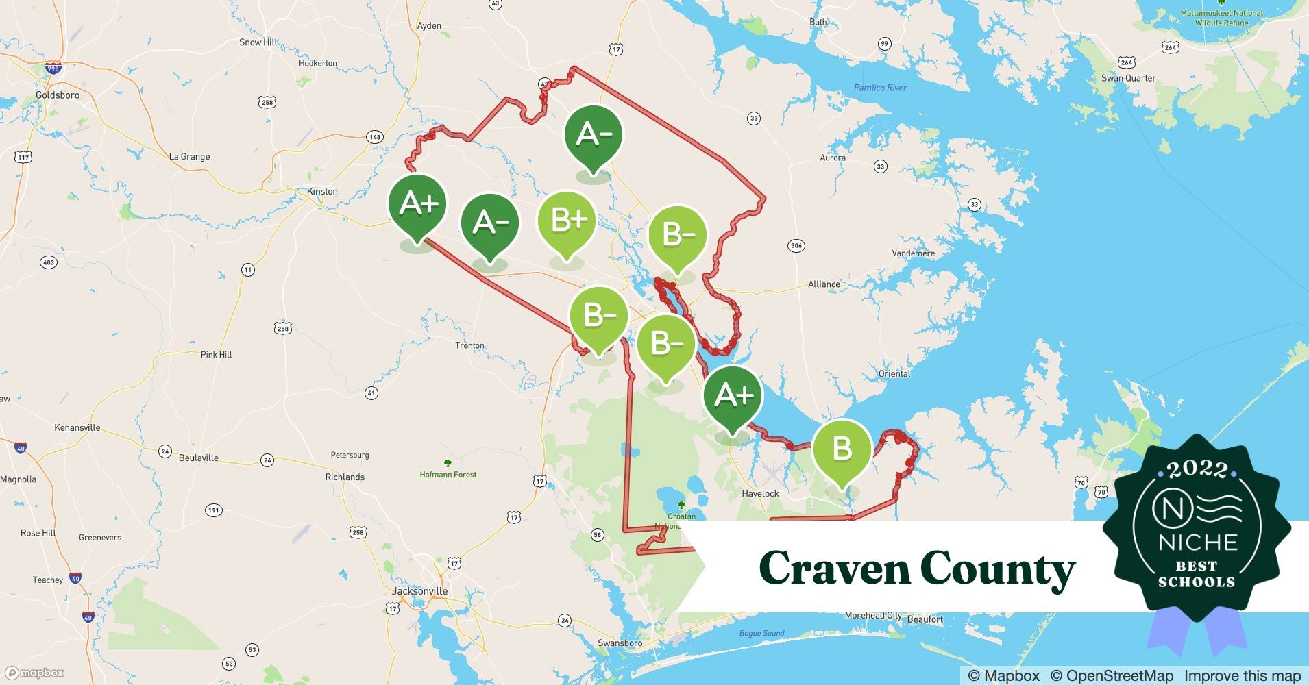School Districts in Craven County, NC - Niche
