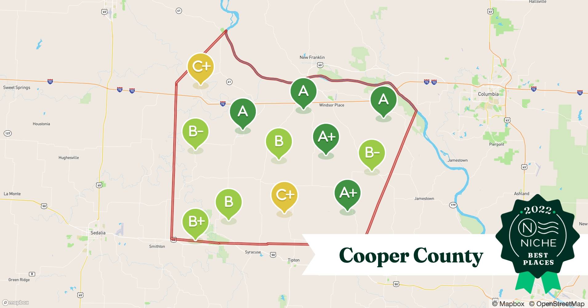 Cooper County Missouri Digital Zip Code Map - Bank2home.com