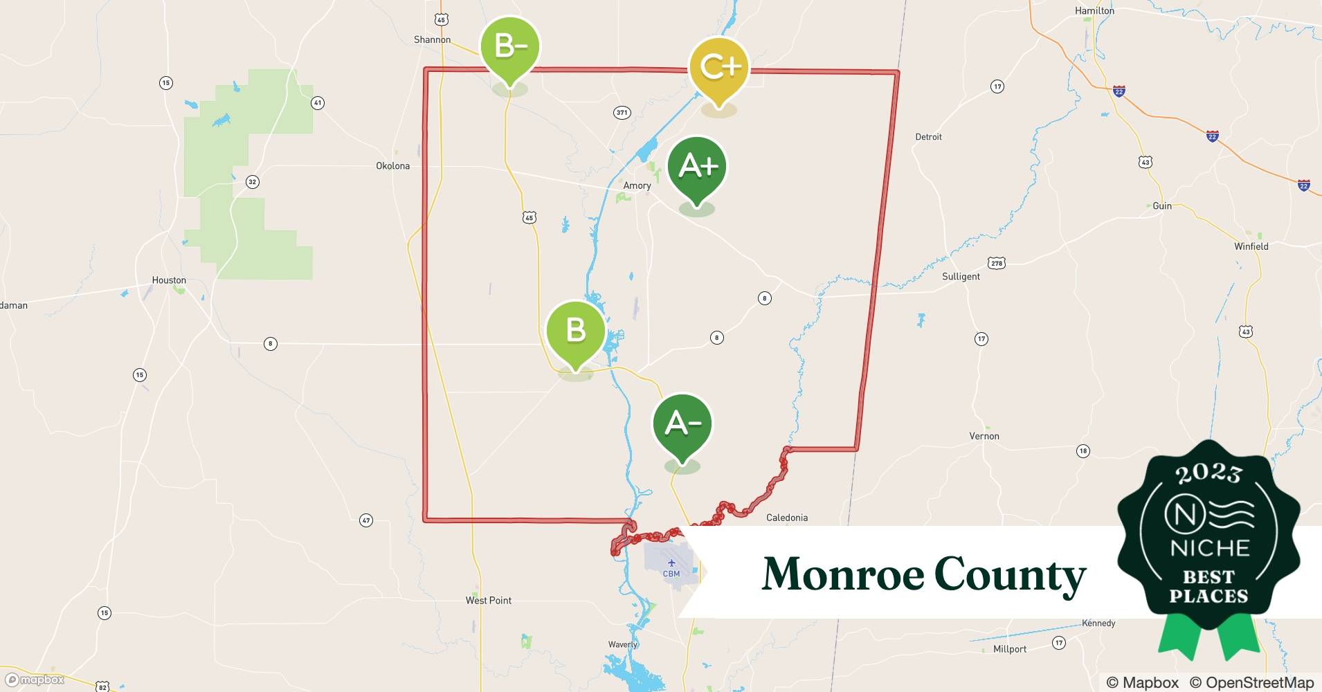 2023 Best Places to Live in Monroe County, MS - Niche