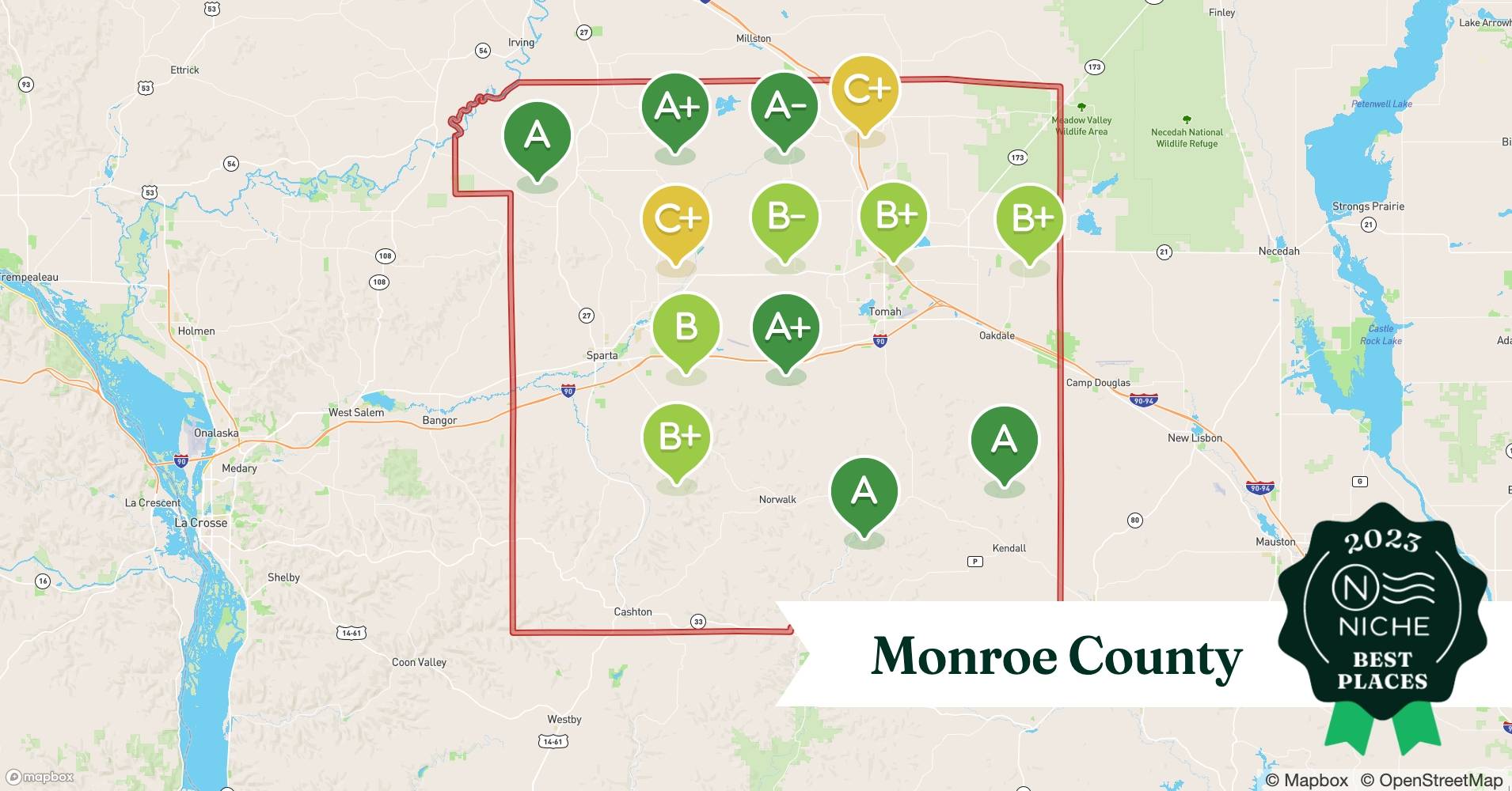 2023 Best Places to Live in Monroe County, WI - Niche