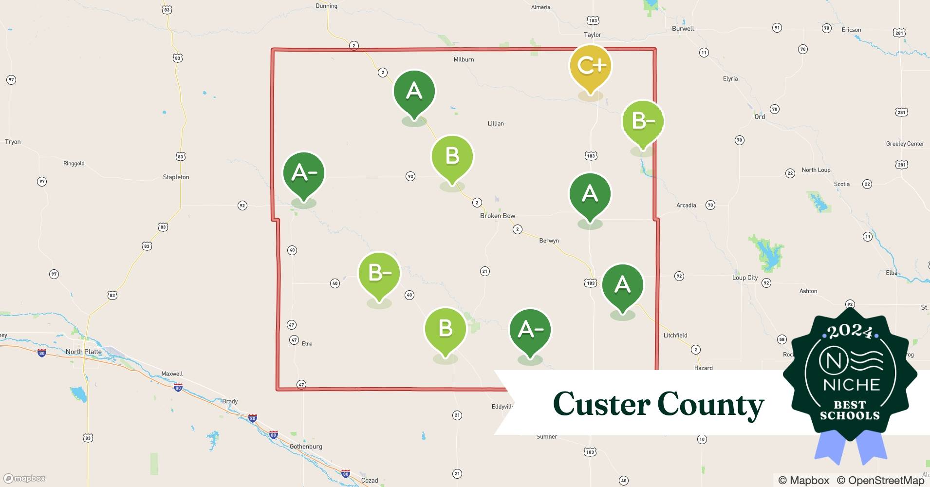School Districts in Custer County, NE - Niche